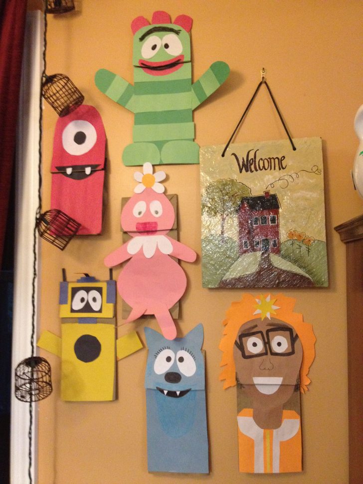 Paper Bag Craft Ideas Diy Yo Gabba Gabba Puppets Made From Brown Paper ...